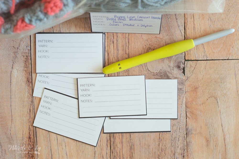 Crochet Project Labels - Free Printable - Whistle and Ivy