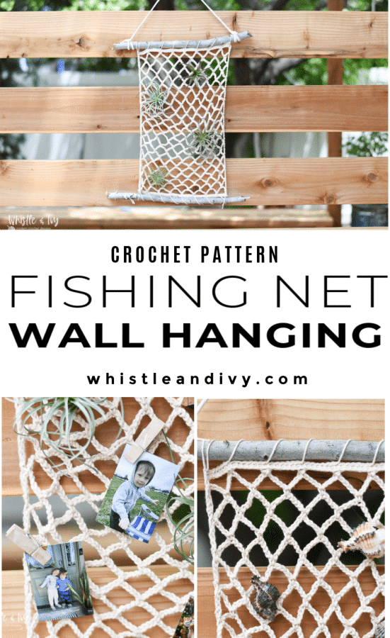 Crochet Fishing Net Wall Hanging - Beachy Decor Pattern