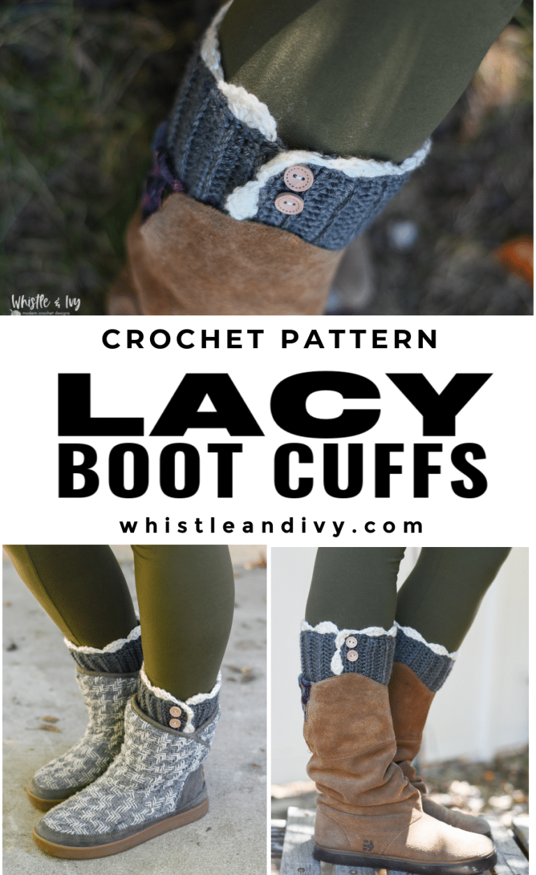 Lacy Crochet Boot Cuffs - An Easy Stylish Crochet Pattern
